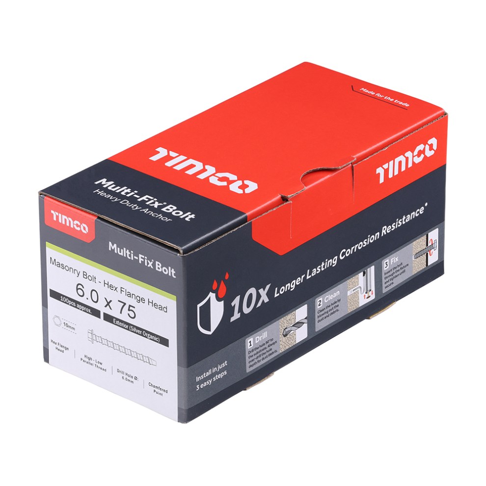 Timco Multi Fix Concrete Screws - ZYP - Box Of 100