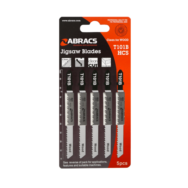 Abracs T101B Wood Jigsaw Blades (5 Pack)