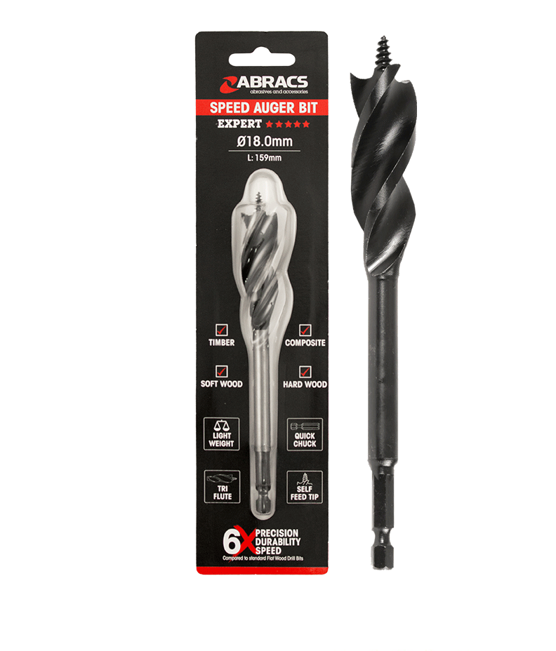 Abracs 22mm Speed Auger Drill Bit - RC Screws