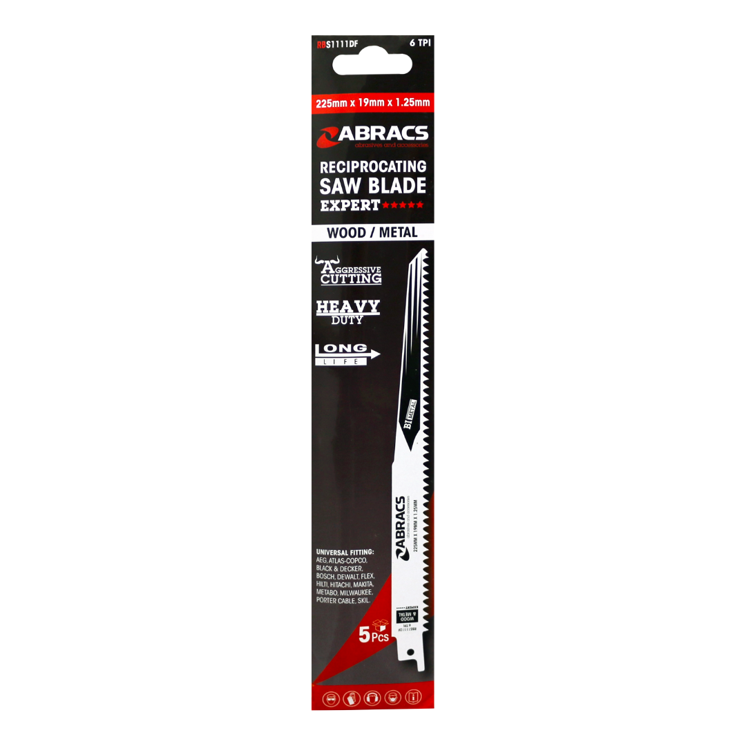 Abracs Recip Saw Blades – Wood&Metal – S1111DF – 5 Pack
