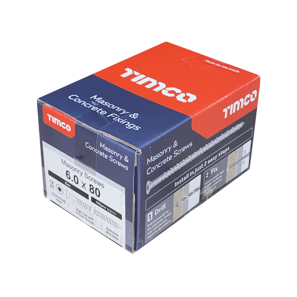Timco Multi Fix Concrete Screws - ZYP - Box Of 100