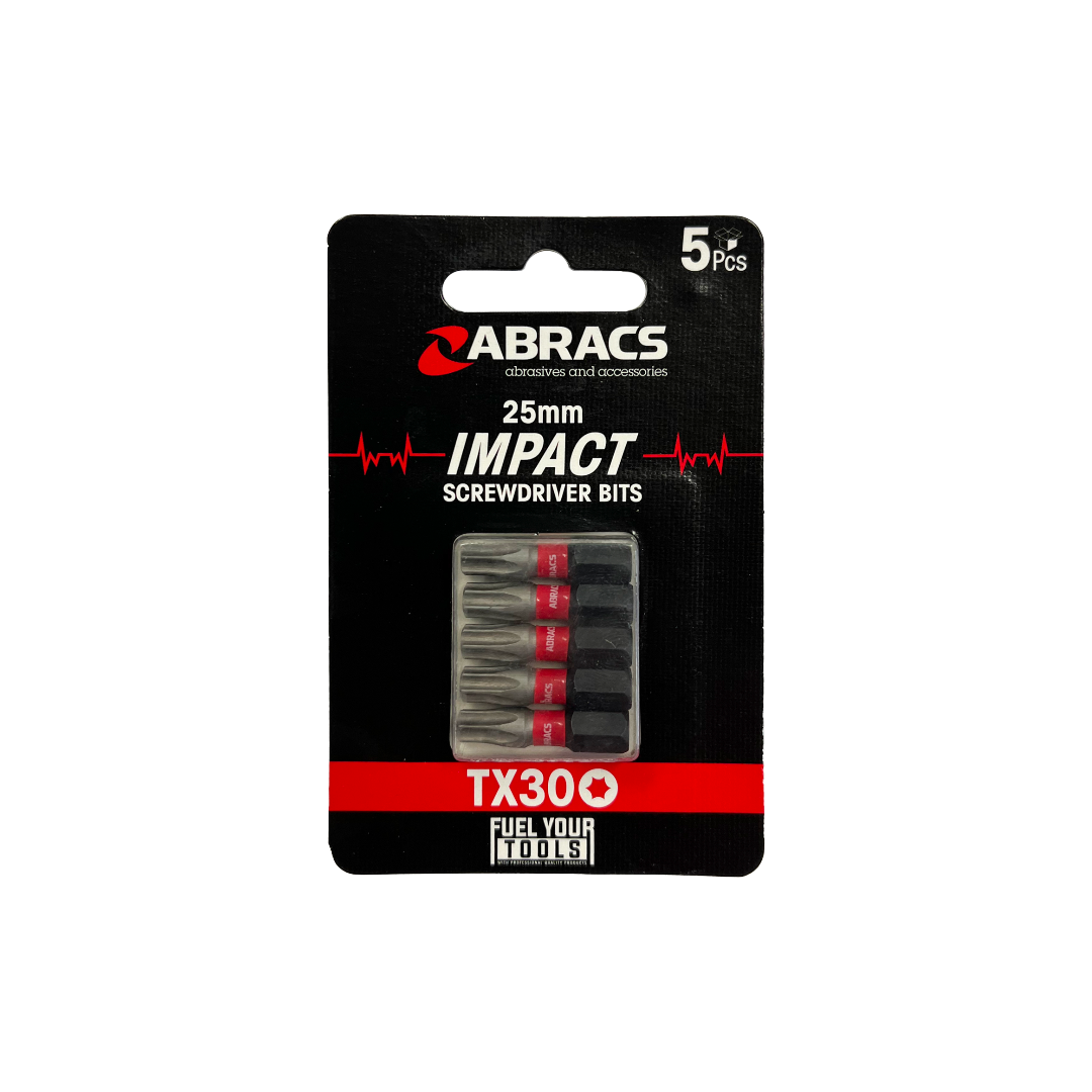 Abracs TX30 25mm Impact Driver Bits - 5 Pack | RC Screws