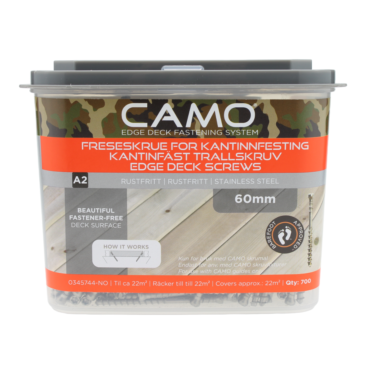 CAMO EDGE Deck Screws - A2 Stainless - 4.2 X 60mm - Qty 700 | RC Screws