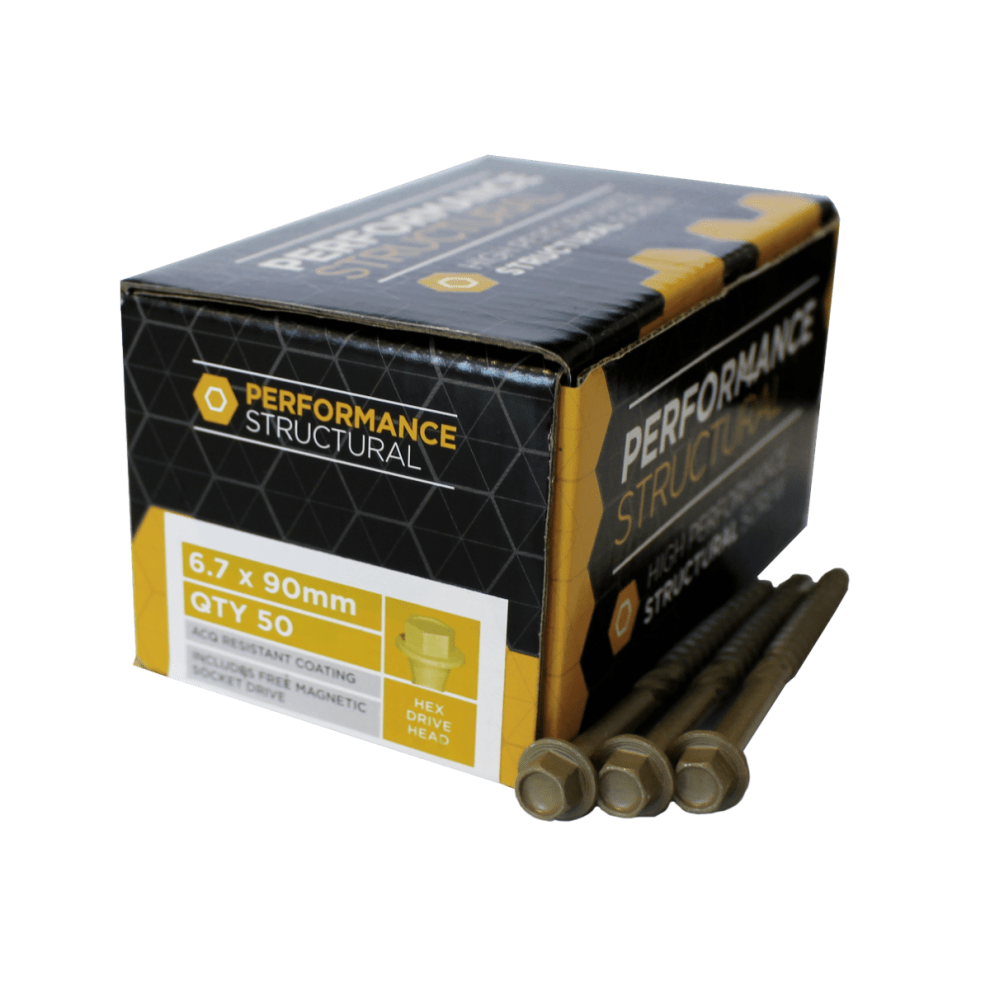 Timber Structural Screws - Hex Flange - Exterior - Box Of 50 | RCS ...